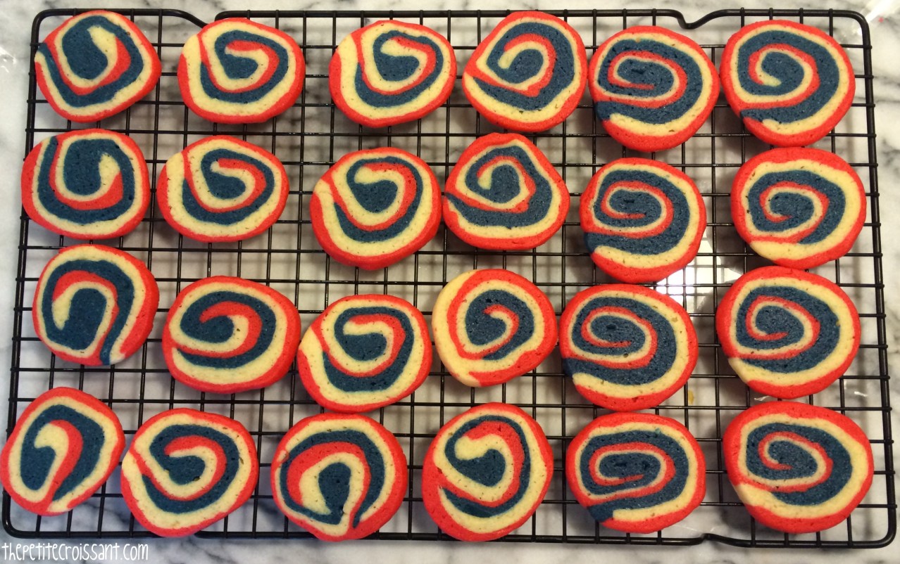 Patriotic Pinwheel Cookies | the petite croissant