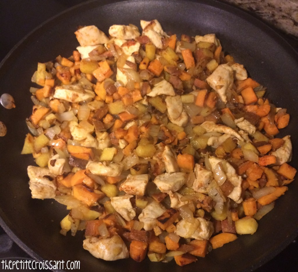 Sweet Potato and Chicken Hash | the petite croissant