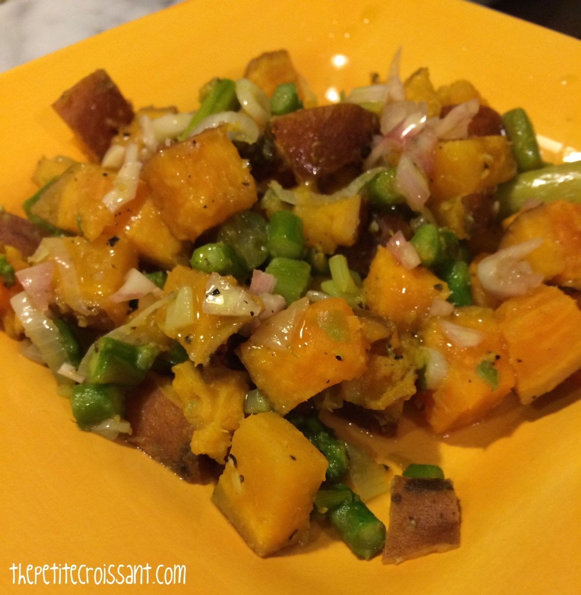 Asparagus and Sweet Potato Hash | the petite croissant